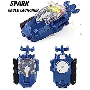 Left Right Sparking Launcher Lr Bey Burst Evolution Turbo Blade Master Battling Tops String Launcher Grip Booster B-187 Savior Valkyrie.Sh-7 God Bay Starter Set Gaming Spinning Toy Boys'Gifts
