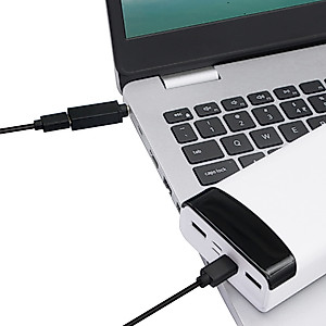 CERRXIAN 100W PD USB Type C Female Input to DC 5.5mm x 2.5mm Power Charging Adapter(5525a-Black)