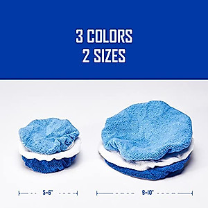 UTSAUTO 6Pcs Car Polisher Pads 9-10 Inches Microfiber Polishing Bonnet Pads Cover Car Buffer Bonnet Car Wax Polisher Kit