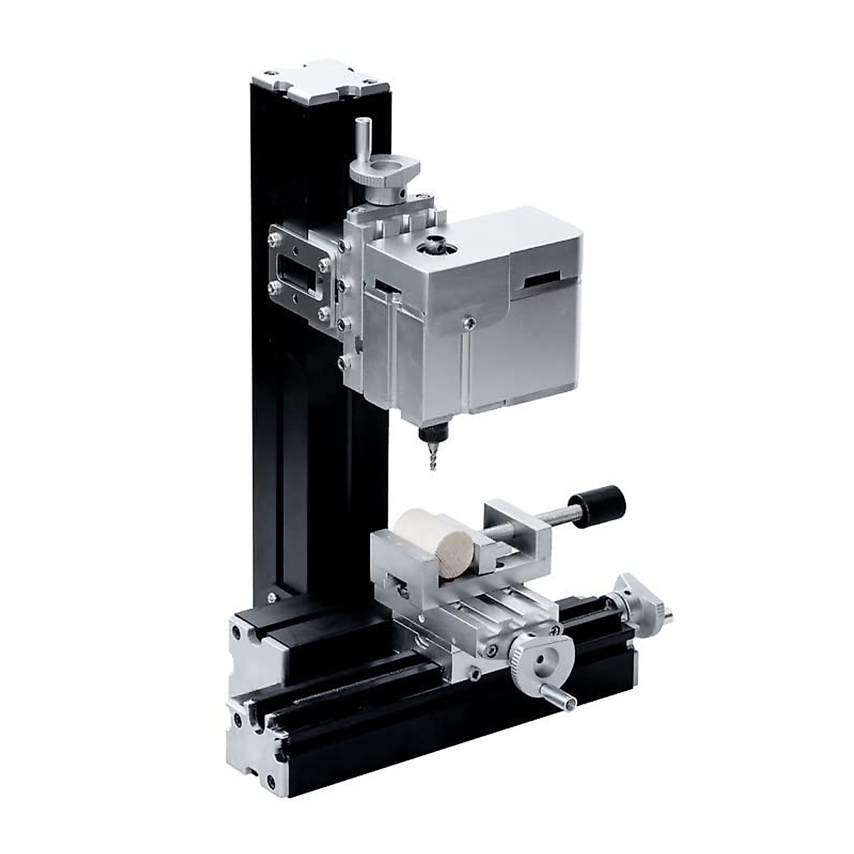 UTEYEEW 36W Mini Electroplated Metal Milling Machine, Didactical Hobbyist Woodworking Craft Miniature Wood Lathe Machine Miniature Miller 20000r/min