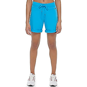 Tommy Hilfiger Women's Drawcord Waist Cuffed Comfortable French Terry Short, Atlantic Blue