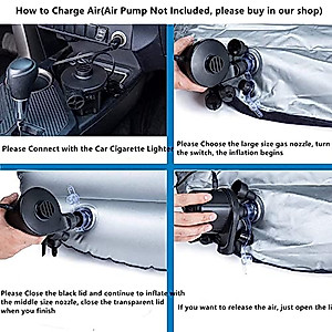 Berocia Car Air Mattress Back Seat Gap Pad Fill Extender Mattress for SUV Dogs Kids Adults Travel Bed Cushion Camping Air Couch Sleeping Rest Inflation Bed