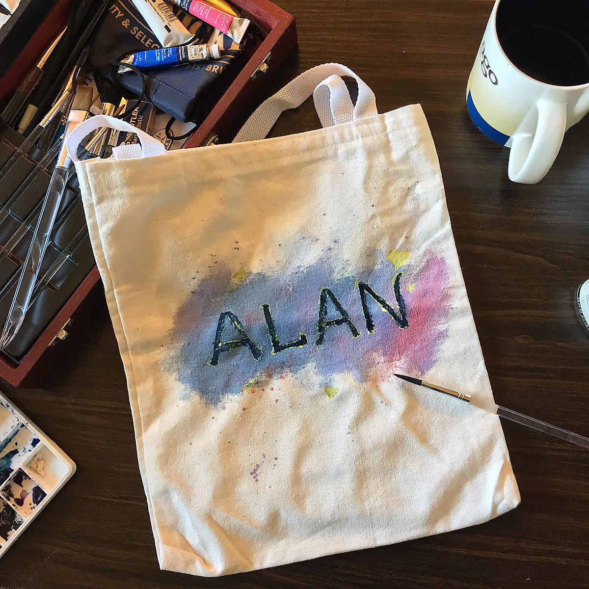 GiftExpress Pack of 26 Canvas Tote Bag Bulk, Cotton Totes for Embroidery, Crafting , DIY Projects, Bridesmaids Totes, Reusable Grocery Shopping Bags, 13 x 11 Inch(26 Pack)