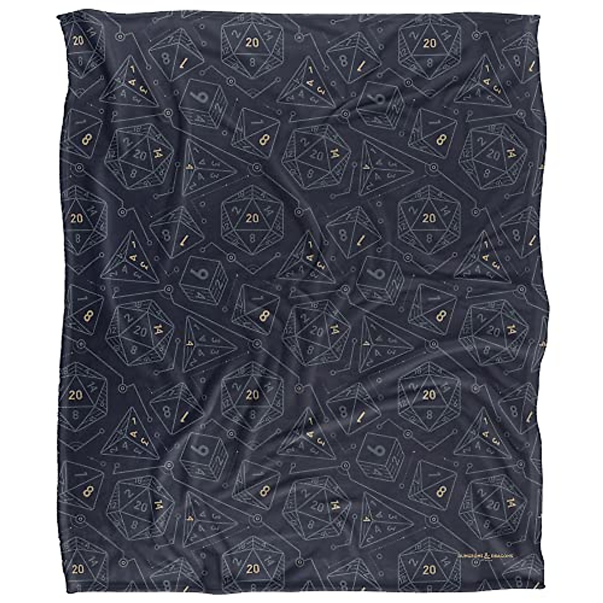 Dungeons and Dragons Dice Pattern Silky Touch Super Soft Throw Blanket 50" x 60"