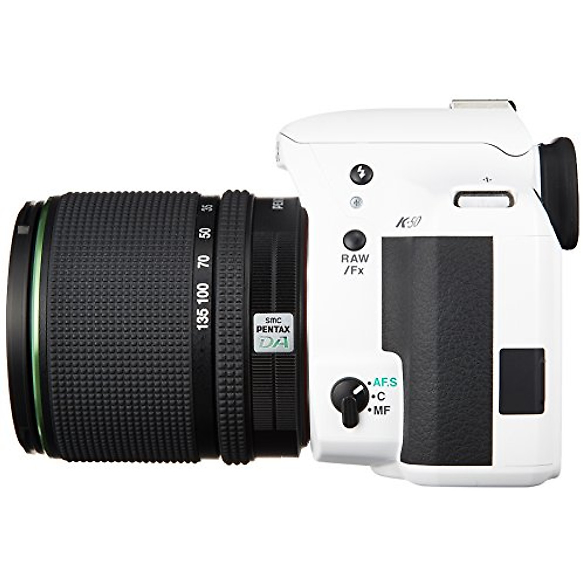 Pentax K-50 16MP Digital SLR with 18-135mm Lens (White) - International Version