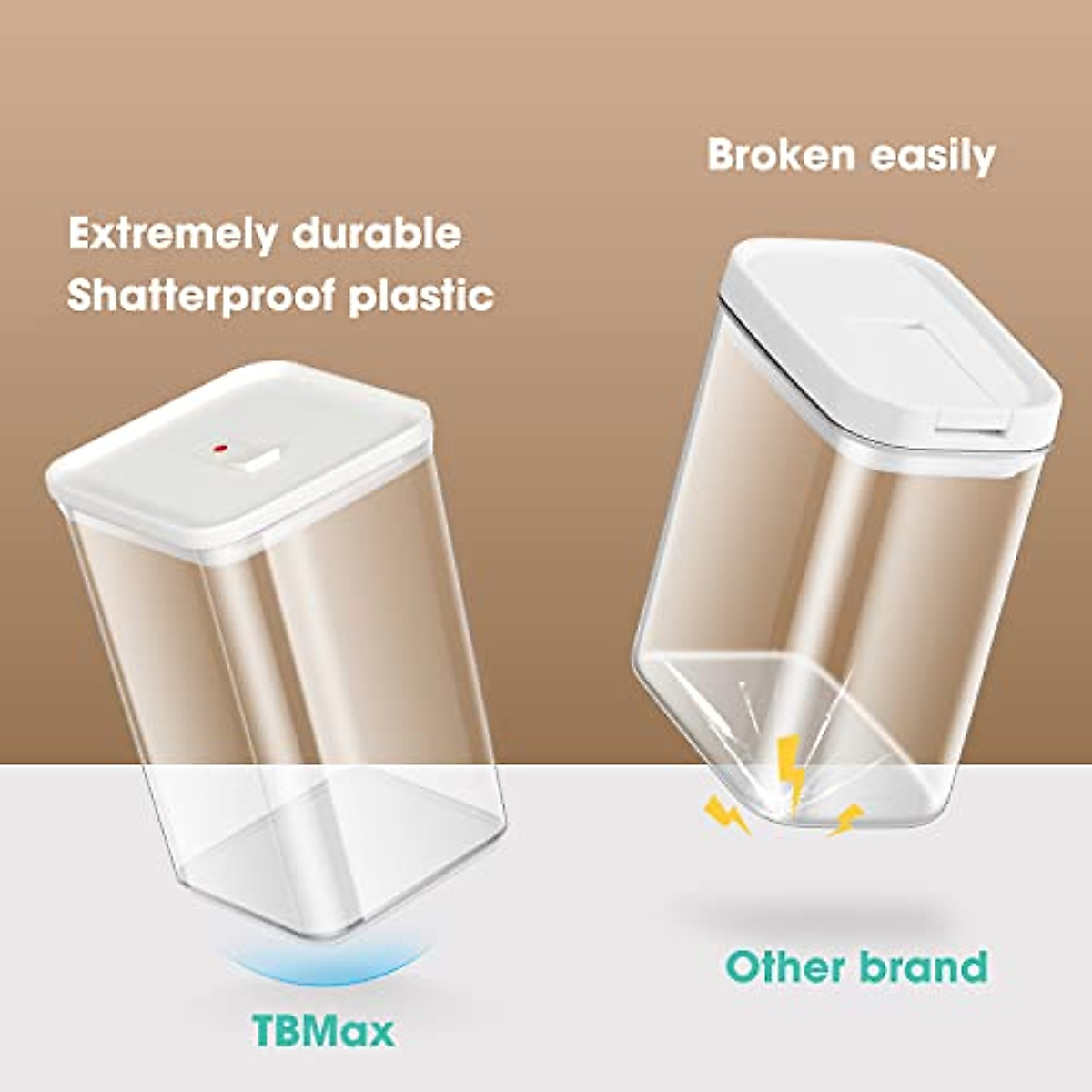 TBMax Dog Treat Container with Airtight Lids | 6 Pieces Plastic Dog Food Storage Containers Set | Pet Treat Jar for Dog Snacks Cat Treat Bird Seed