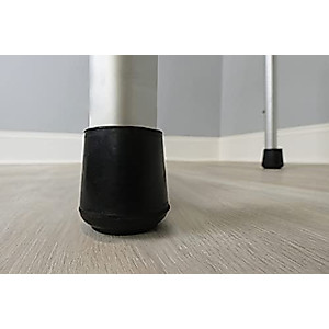 Shepherd Hardware 9226 1-1/2-Inch Inside Diameter Rubber Leg Tips, 2-Pack, Black