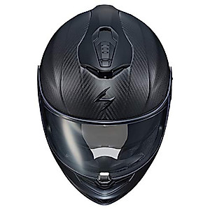 ScorpionEXO ST1400 Carbon Fiber Full Face Sport Touring Street Motorcycle Helmet - Bluetooth Ready Speaker Pockets DOT ECE Solid (Matte Black - Large)