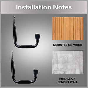 Dreecy J Utility Hooks For Hanging Heavy Duty Garage Storage Utility Hooks For Garage Wall, Color Black, 5 Pack