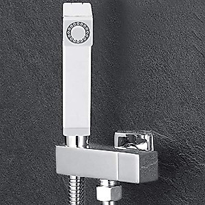 Toilet Bidet Sprayer, Diaper Washer Portable Shower Sprayer Handheld Stainless Steel Toilet Attachment for Home Bathroom Toilet, G1/2 Inch Connection, 14112.5 Cm