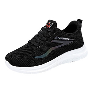 Womens Fashion Sneakers 2022, Women's Running Shoes Non Slip Athletic Tennis Walking Blade Type Sneakers Black