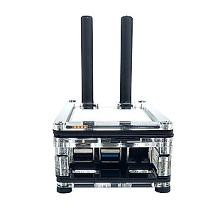 C4Labs DRPi-3.5NSX Nextion Screen Case – Raspberry Pi 3 B+, Duplex MMDVM v1.0, and Enhanced 3.5" Nextion Screen (Included) ~ Black Ice (Black)
