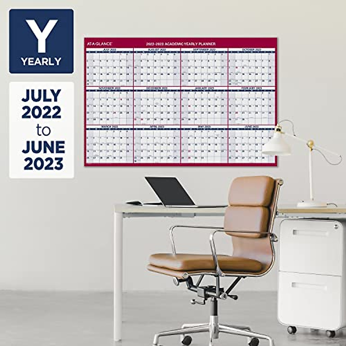 AT-A-GLANCE 2022-2023 Planner, Weekly & Monthly Academic Appointment Book, 8-1/2" x 11" DayMinder (AYC52045) & 2022-2023 Erasable Calendar, 48" x 32", Academic & Regular Year (PM326S28)
