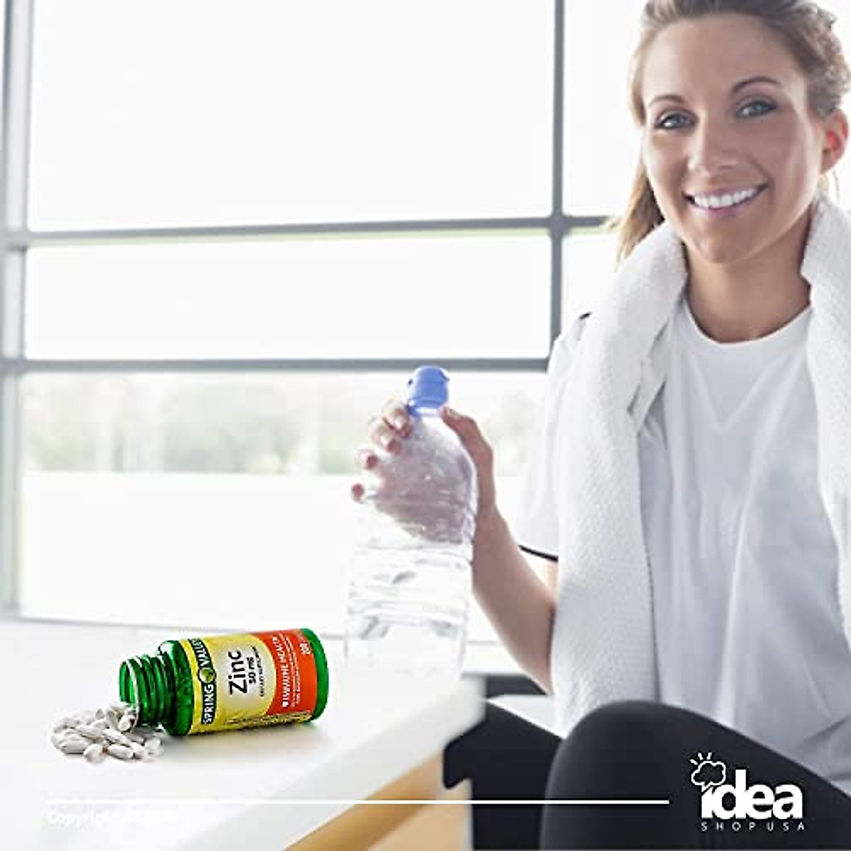 Zinc Caplets Dietary Supplement, Immune Health Support Compatible with Spring Valley, 50 mg, 200 Ct Bundle with Exclusive "Vitamins & Minerals A to Z" - Better Idea Guide (2 Items)