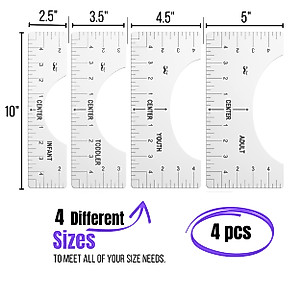 Mr. Pen- Tshirt Ruler, 4 pcs, Tshirt Alignment Tool, Shirt Ruler for Vinyl Alignment, Ruler for Children Youth Adult, Heat Press Accessories, Tshirt Ruler Guide, T Shirt Rulers to Center Designs
