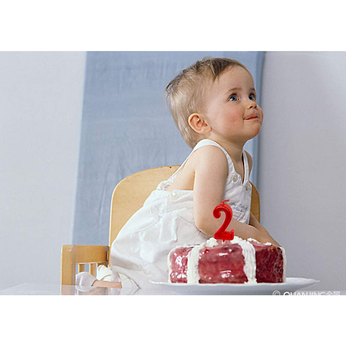 Red Birthday, 1 Candle 1st One Year Cake Bady Roman Numberal Cool Number Candle No 10 11 12 13 14 15 16 17 18 19