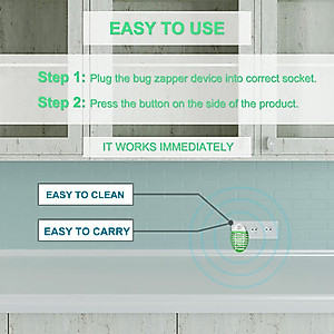 Bug Zapper Indoor(4 Packs) ，Electronic Fly Trap Insect Killer, Mosquitoes Killer Mosquito Zapper with Blue Lights for Living Room, Home, Kitchen, Bedroom, Baby Room, Office