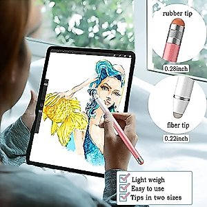 Stylus Pens for Touch Screens with 8 Extra Tips High Sensitivity & Precision Tablet Pen(4pcs),2 in 1 Stylus for iPad Compatible with All Devices