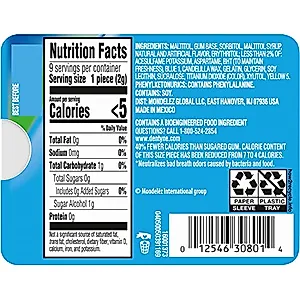 Dentyne Pure Mint with Herbal Accents Sugar Free Gum, 10 Packs of 9 Pieces (90 Total Pieces)