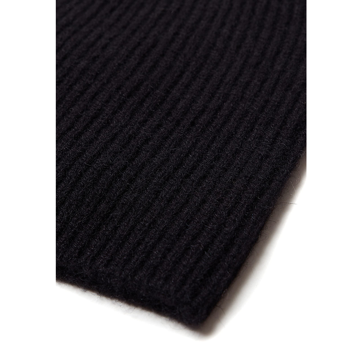 Style Republic Women’s Ribbed Beanie, 100% Cashmere, Soft & Stretchy, Warm Hat for Winter (Black)