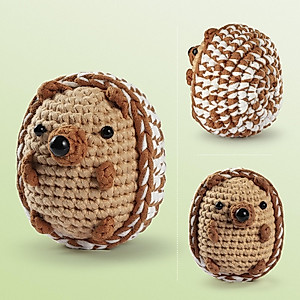 Crochet Kit for Beginners, 4PCS Crochet Animal Kit for Adults Kids, Learn to Crochet with Step-by-Step Video with Writtern Pattern