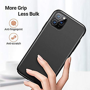 TORRAS 𝗨𝗽𝗴𝗿𝗮𝗱𝗲𝗱 Slim Fit Compatible for iPhone 11 Pro Max Case, [Thin as No Case on] [Silky Smooth Touch] Matte Finish Grip Hard Plastic Phone Cover Case for iPhone 11 Pro Max Cases, Black