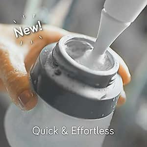 Nanobebe E-Brush Baby Bottle Cleaner - Electric Bottle Cleaning Brush, Baby Accessories, and Sippy Cups - Rechargeable, Includes Replaceable Brush Head