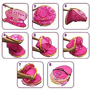 Creatov Kids Tent Toy Princess Playhouse - Toddler Play House Pink Castle for Kid Children Girls Boys Baby Indoor & Outdoor Toys Foldable Playhouses Tents with Carry Case Great Birthday Gift Idea