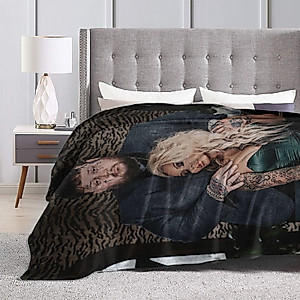 Jellys Music Rolls Blanket Flannel Fleece Blanket Ultra Soft Lightweight Throw Blanket for Bed Couch Living Room 50"x40"