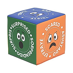 ECR4Kids SoftZone Emotion Cube with Mirror, Sensory Toy, Assorted