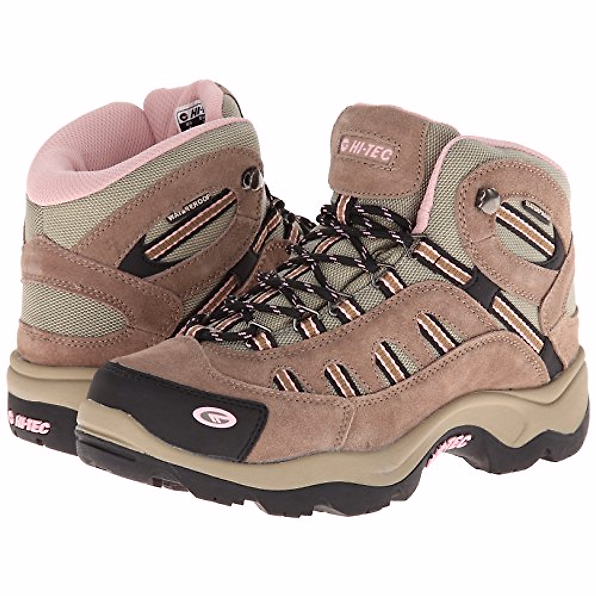 Hi-Tec Women's Bandera Mid Waterproof Hiking Boot,Taupe/Blush,10 M US