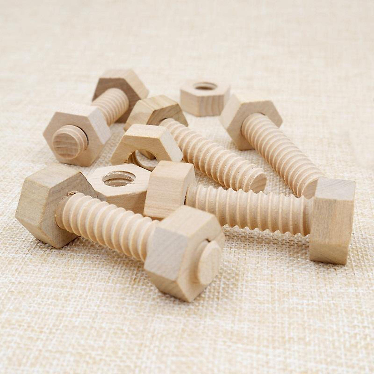 Milageto Wooden Toy Nuts and Bolts Kids Child Baby Preschool