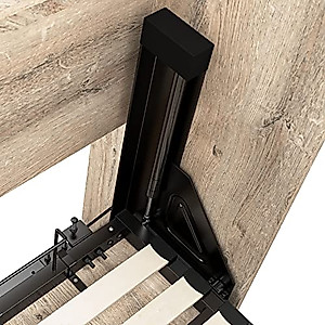 Bestar Pur Murphy, Space-Saving Wall Bed for Multipurpose Guest Room or Home Office, Queen, Rustic Brown