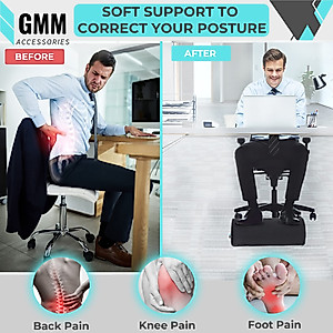 Office Foot Rest Under Desk - Comfortable Office Desk Foot Rest for Leg Support - Ergonomic Foot Rest for Computer Chair - Memory Foam Foot Stool Under Desk for Leg Relief - Office Desk Foot Rest
