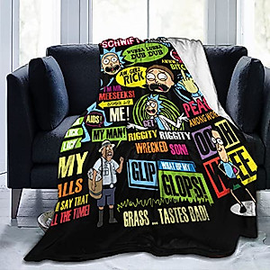 Cute Cartoon Character Blanket Soft Flannel Fleece Lightweight Anime Figure Ultra-Soft Micro Fleece Blanket for Couch Sofa Bed Bedroom (60"X50")