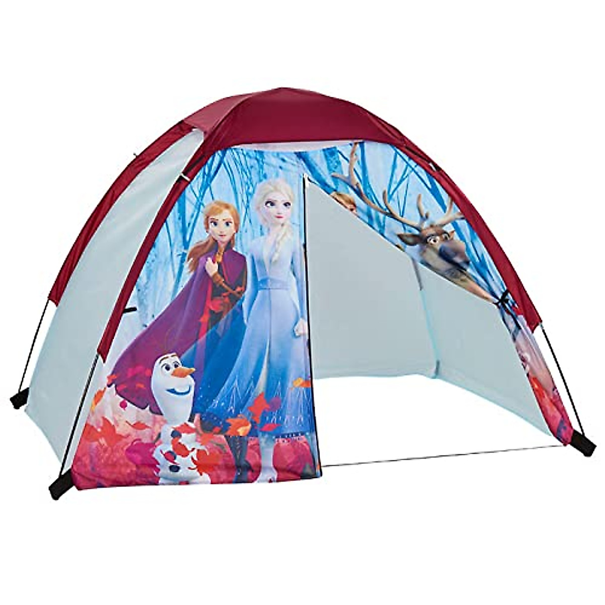 Exxel Outdoors Disney Frozen 2 Kids Camp Set - Tent, Backpack, Sleeping Bag and Flashlight - 4 Piece Indoor/Outdoor Frozen 2 Kids Set,Multi