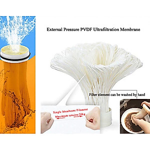 LGXEnzhuo 304 Stainless Steel Ultra-Filtration Membrane Filter External Pressure Water Purifier Filter PVDF Ultra-Filtration Membrane 1000L