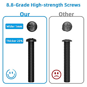 HOME VISION TV Mount Screws - Complete with M4, M5, M6, and M8 TV Mounting Hardware Kit Set, Washers, and Spacers Included Fit Most TVs up to 100 inch