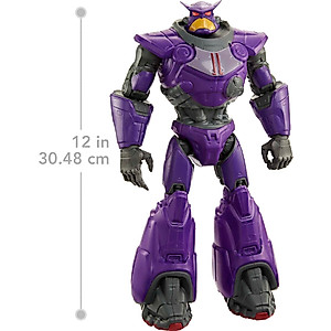 Mattel Disney Pixar Lightyear Large Scale Zurg Action Figure, 13.75 in Tall Authentic Movie Toy 11 Movable Joints, Collectible Gift for Kids 4 Years & Up