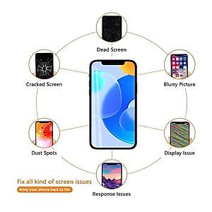 iPhone 12 Pro Max Screen Replacement 6.7 Inch, 3D Touch LCD Digitizer Screen for A2342, A2412, A2411, A2410 with Repair Tools Kit with Screen Protector/Waterproof Seal