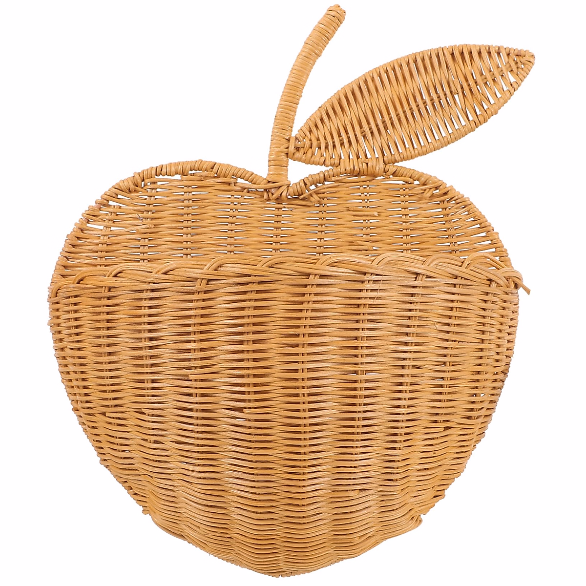 MAGICLULU Rattan Hanging Basket Rattan Storage Basket Woven Wall Hanging Basket Hand Woven Basket Rattan Wall Hanging Basket Apples Rattan Basket Hand Woven Hanging Basket