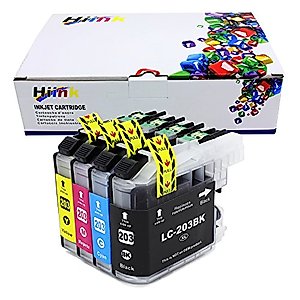 HI Ink 4 Pack LC203XL Ink Cartridges for Brother MFC-J460DW MFC-J4320DW MFC-J4420DW MFC-J460DW MFC-J4620DW MFC-J480DW MFC-J485DW MFC-J5520DW MFC-J5620DW MFC-J5720DW MFC-J680DW MFC-J880DW MFC-J885DW