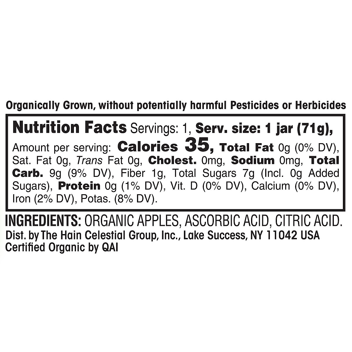 Earth's Best Organic Stage 1 Baby Food, First Apples, 2.5 oz. Jar