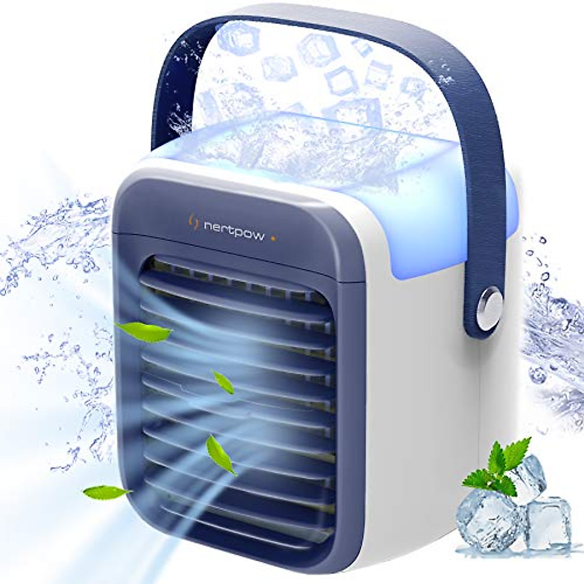 Nertpow Portable Air Conditioner, Portable Cooler, Quick & Easy Way to Cool Personal Space, As Seen On TV, Suitable for Bedside, Office and Study Room. Three Wind Level Adjustment ……
