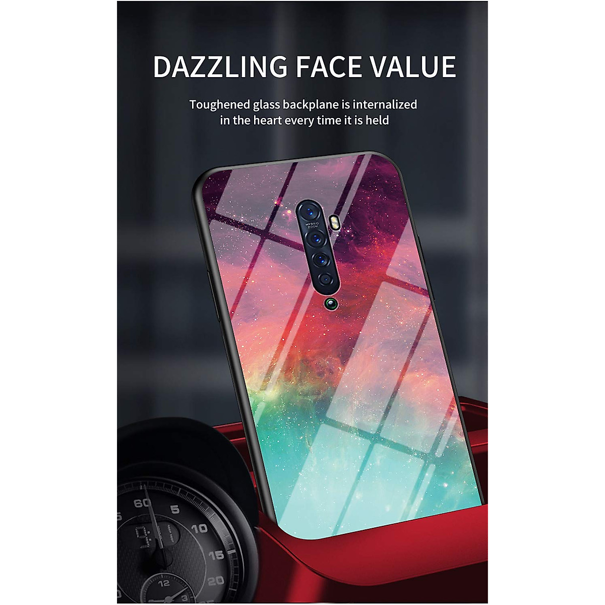 IVY Tempered Glass Starry Sky Case for Oppo Reno2 Case - F