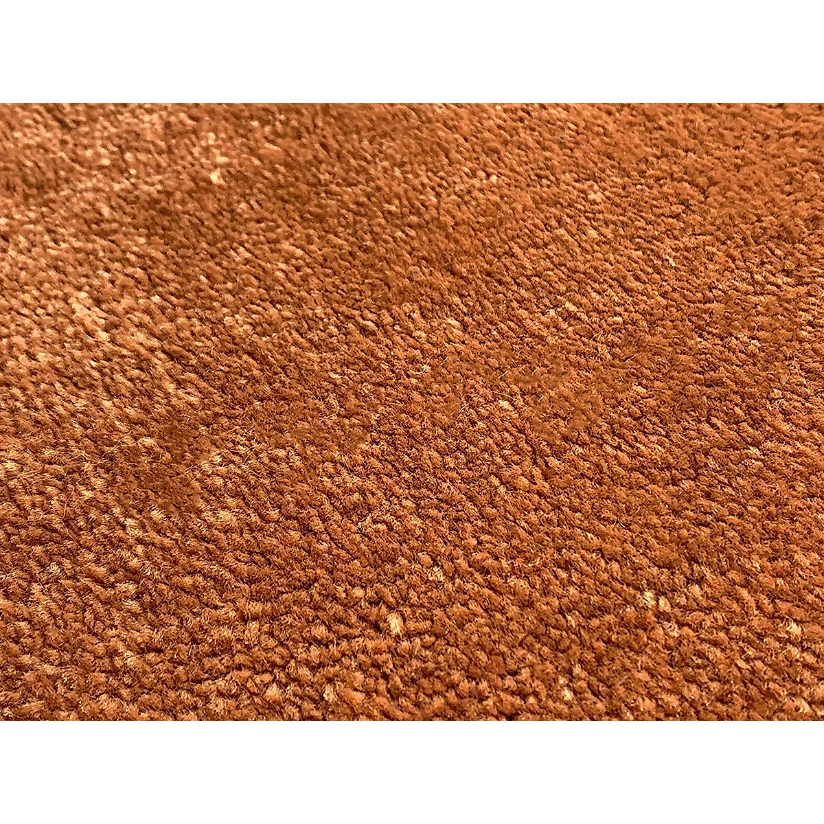 Euro Collection Solid Color Area Rug Rugs Slip Skid Resistant Rubber Backing Machine Washable More Color Options Available (Burnt Orange, 3'3" x 4'11")