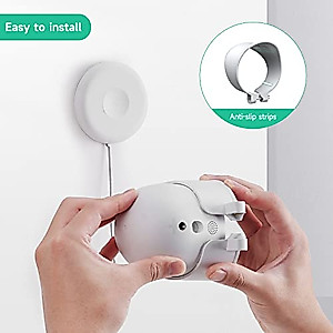 OLAIKE Anti-Drop and Anti-Theft Mount for Google Nest Cam Outdoor/Indoor,Battery-2nd Gen, Anti-Glare/Waterproof Nest Camera Mount Cover, Not Affect Nest Cam’s Night Vision(Camera Not Included), White