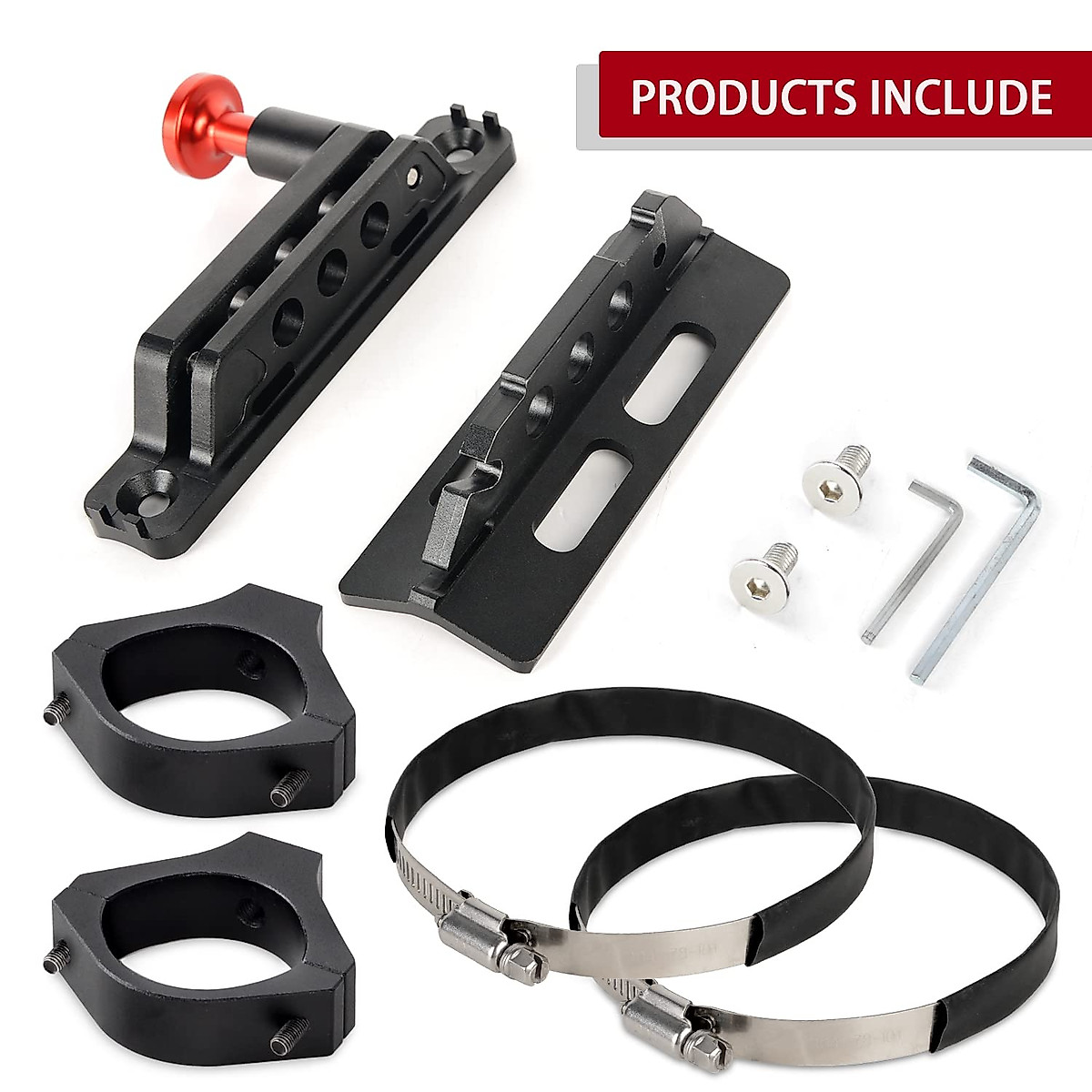 Z8LED UTV Fire Extinguisher Mount/Adjustable Roll Bar Fire Extinguisher Mount Holder for 1.75''-2'' Roll Bar Compatible with UTV Polaris RZR Ranger Camper Van(Aluminum Alloy, Quick Release)