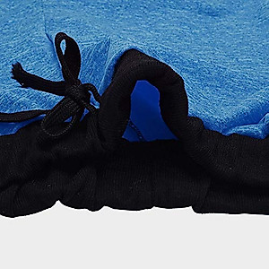 Hot Sale Drawstring Shorts, Thenlian Womens Patchwork Mid Waist Loose Shorts Waist Ringer Shorts Pants(XL, Blue)