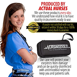 Nursing Tools 5 in 1 Nurse Kit - Trauma Shears, Dual Beam Pen Light, Caliper & Stethoscope for Nurses, Students, Practitioners & Medical Professionals